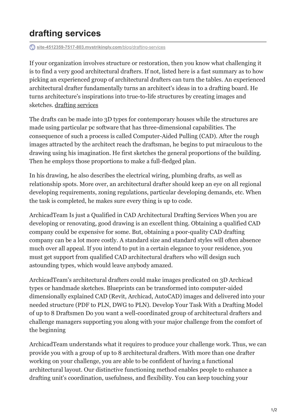 PPT - drafting services PowerPoint Presentation, free download - ID ...