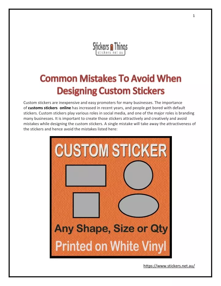 PPT - Common Mistakes To Avoid When Designing Custom Stickers ...