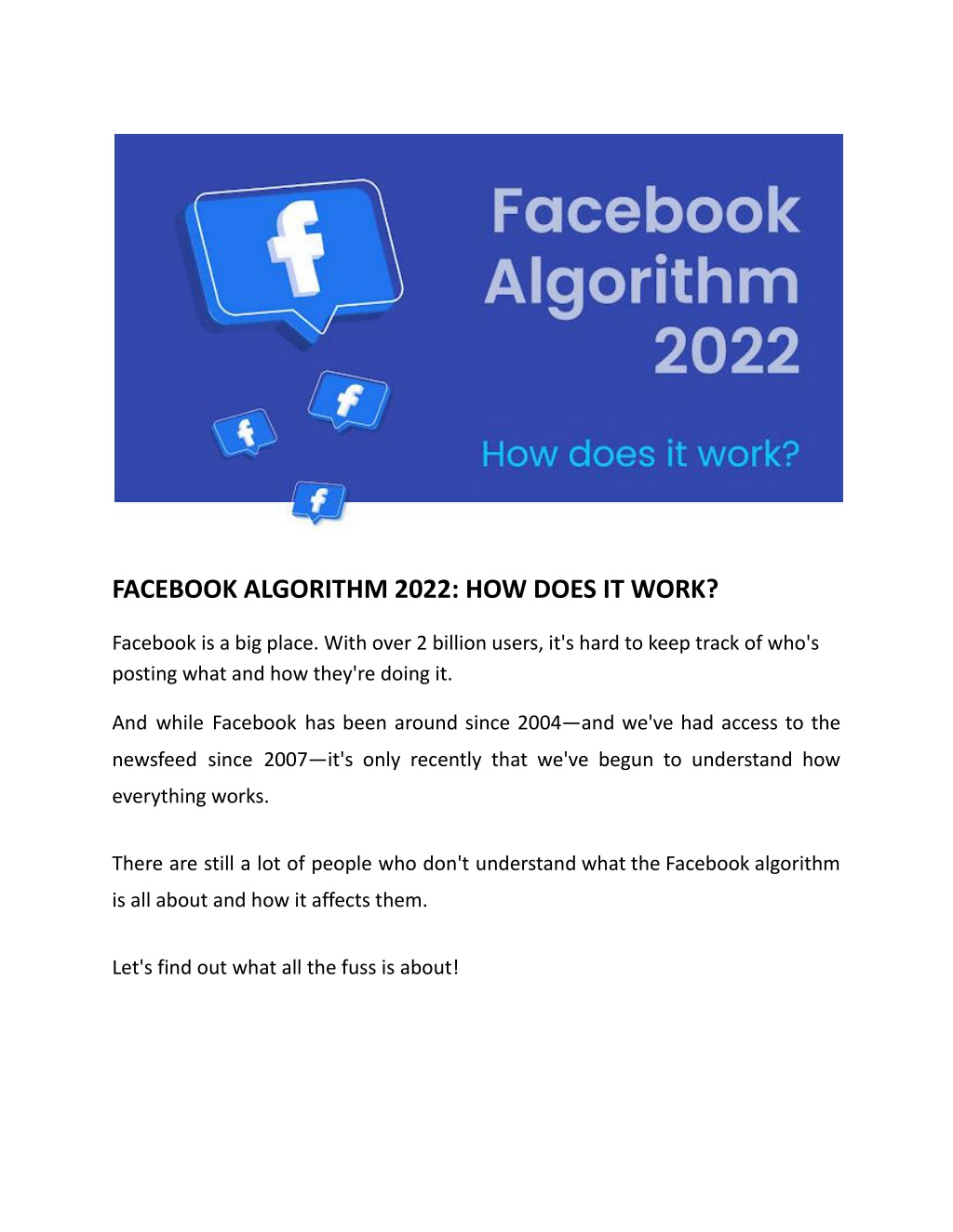 PPT - FACEBOOK ALGORITHM 2022_ HOW DOES IT WORK_ PowerPoint ...