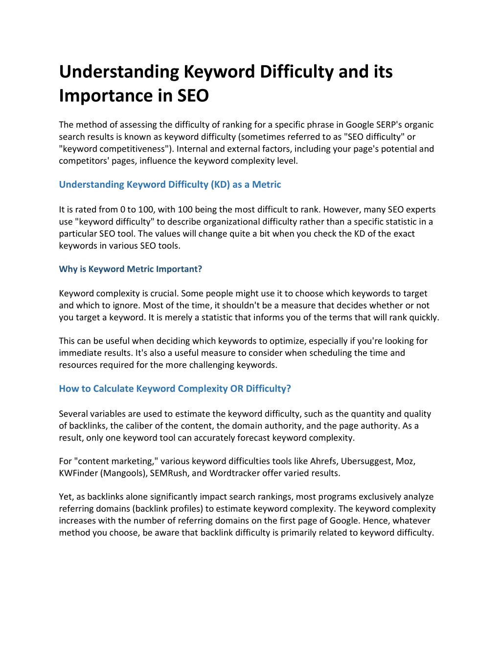 PPT - Understand the Keyword difficulty and its significance PowerPoint ...