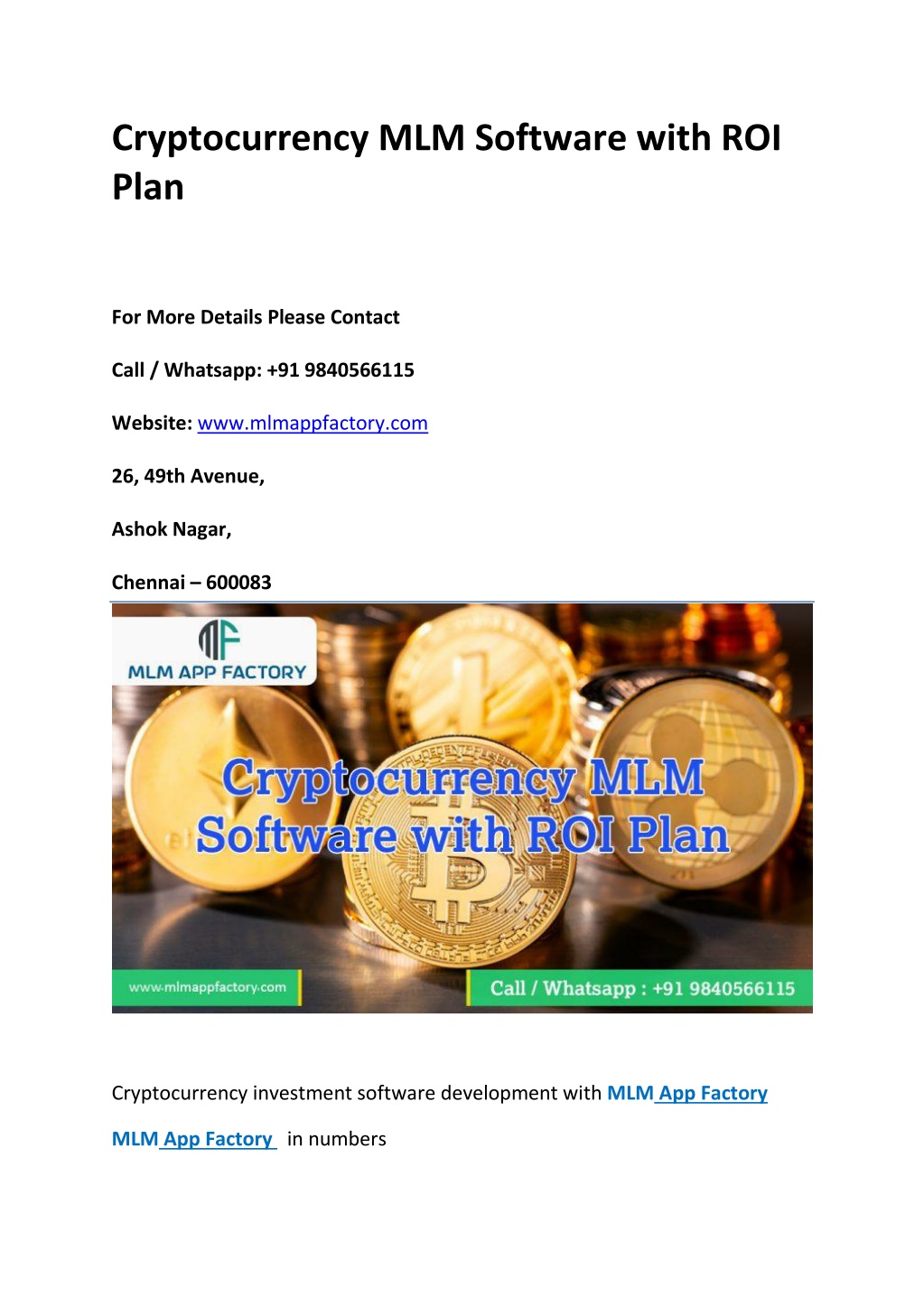 PPT - Cryptocurrency MLM software with ROI Plan (8) PowerPoint Presentation - ID:11997084