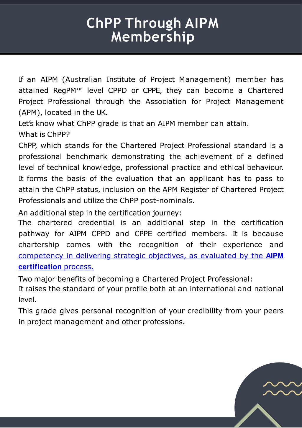 PPT - ChPP Through AIPM Membership PowerPoint Presentation, free download - ID:11997820