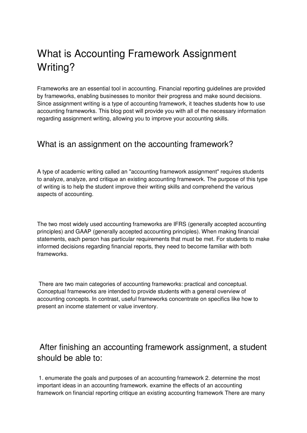 PPT - What is Accounting Framework Assignment Writing PowerPoint Presentation - ID:12002260