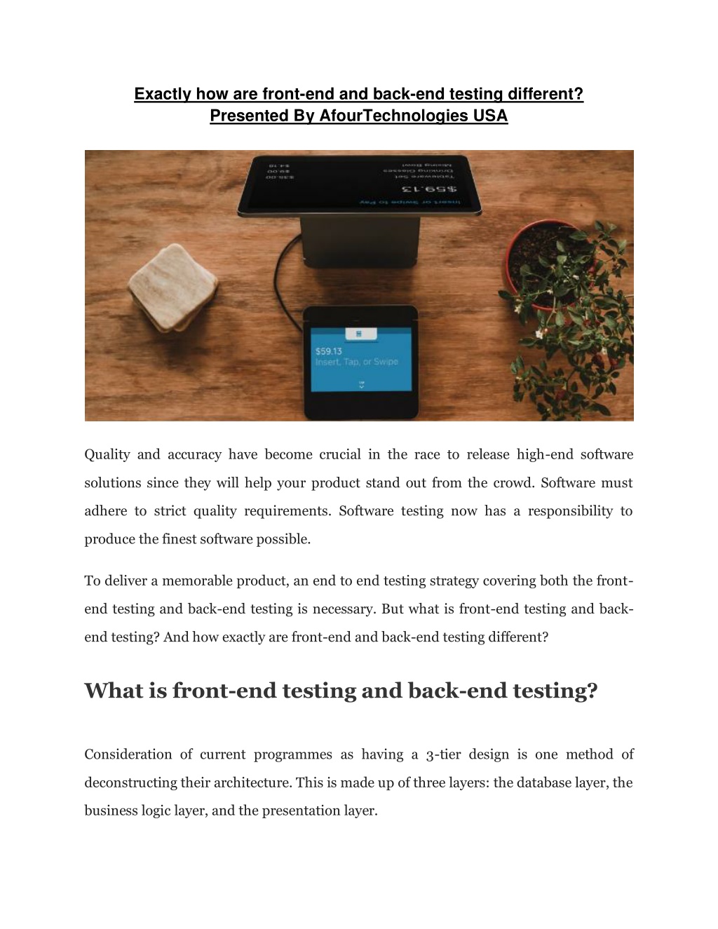 PPT - Exactly how are front-end and back-end testing different ...