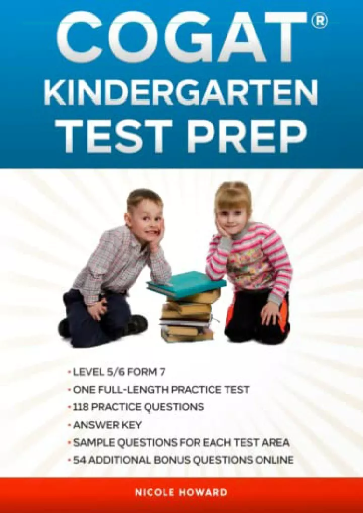 PPT - (PDF/DOWNLOAD) COGAT® KINDERGARTEN TEST PREP: Level 5/6 Form 7 ...