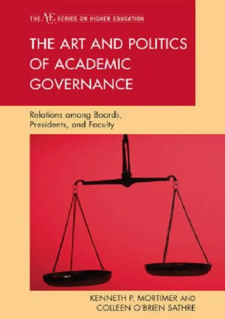 PPT - free download [pdf] The Art and Politics of Academic Governance ...