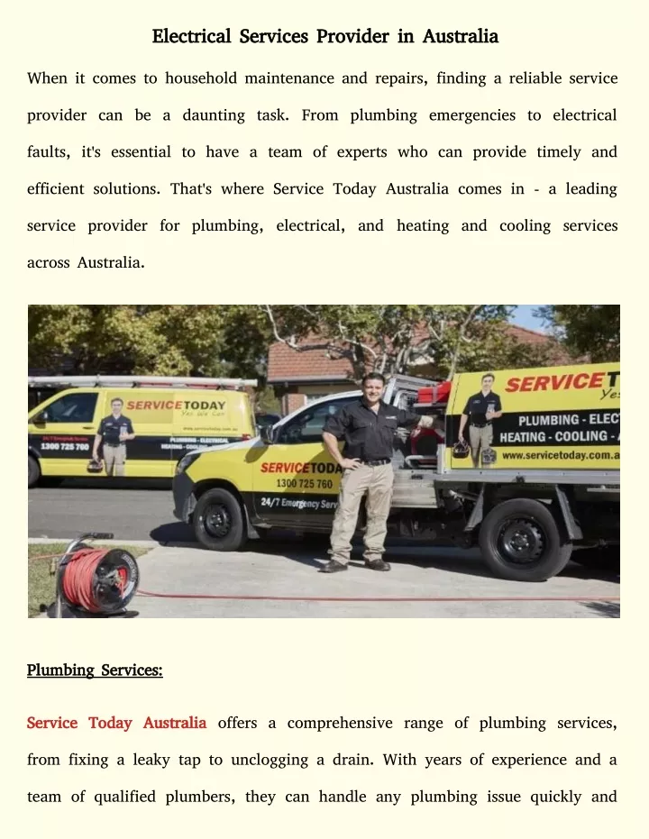 PPT - Electrical Services Provider in Australia for Residential and ...