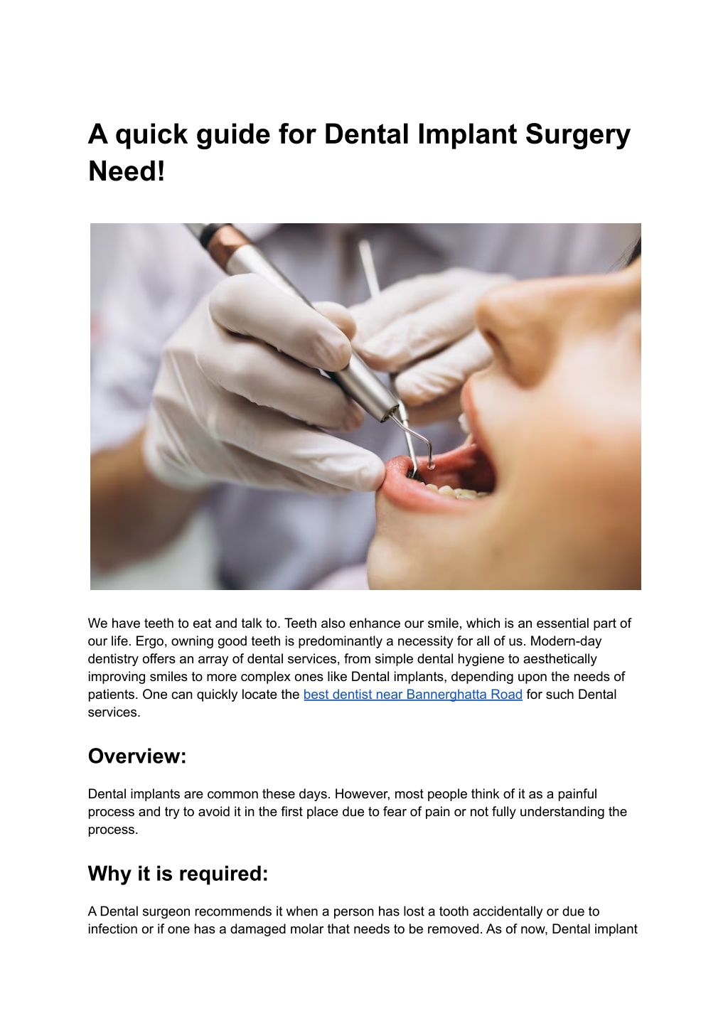 PPT - A quick guide for Dental Implant Surgery Need PowerPoint ...