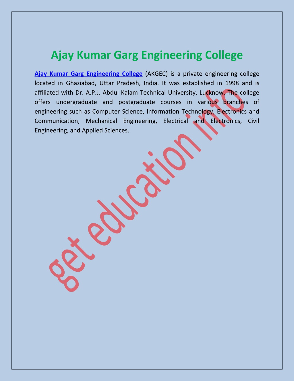 PPT - Ajay Kumar Garg Engineering College PowerPoint Presentation, free ...