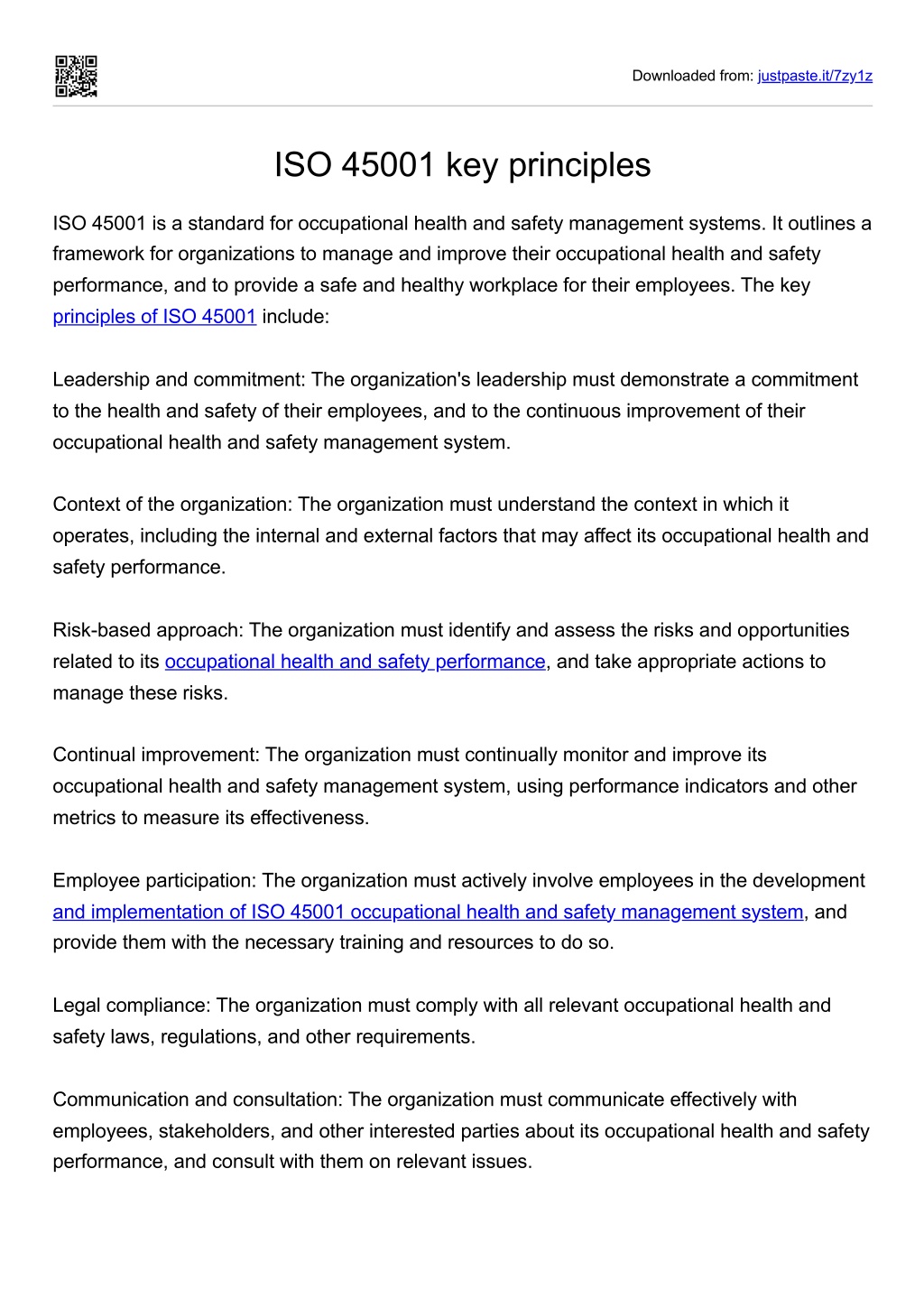 PPT - ISO 45001 key principles PowerPoint Presentation, free download ...