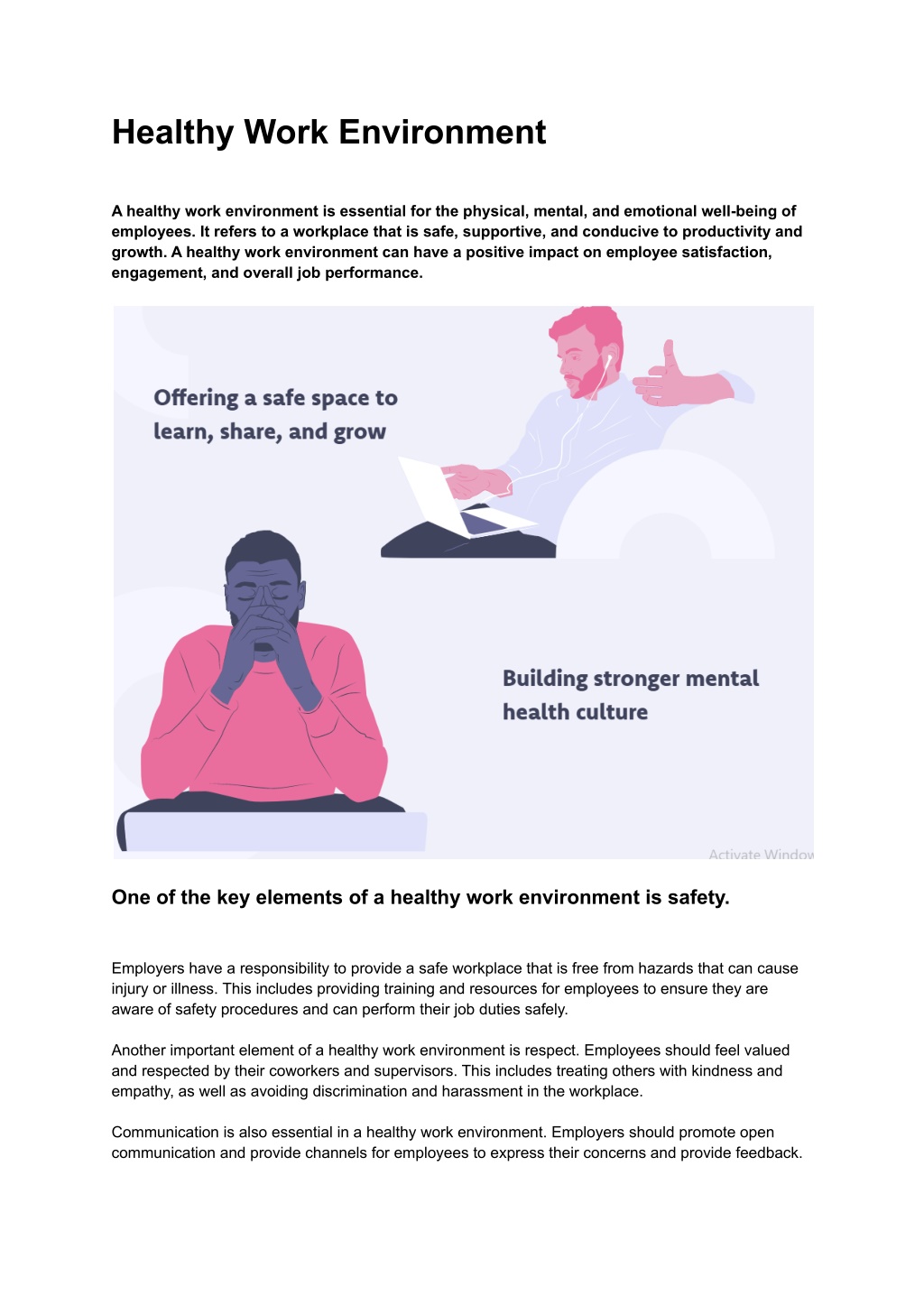 PPT - Healthy Work Environment PowerPoint Presentation, free download ...