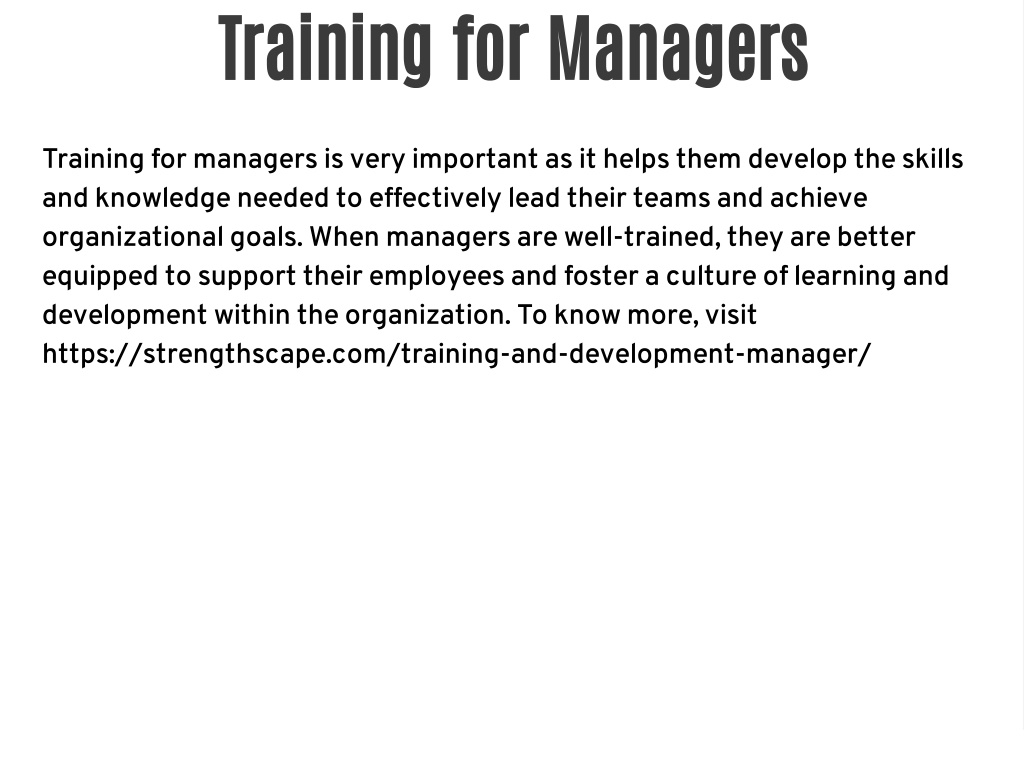 PPT - Training for Managers PowerPoint Presentation, free download - ID ...