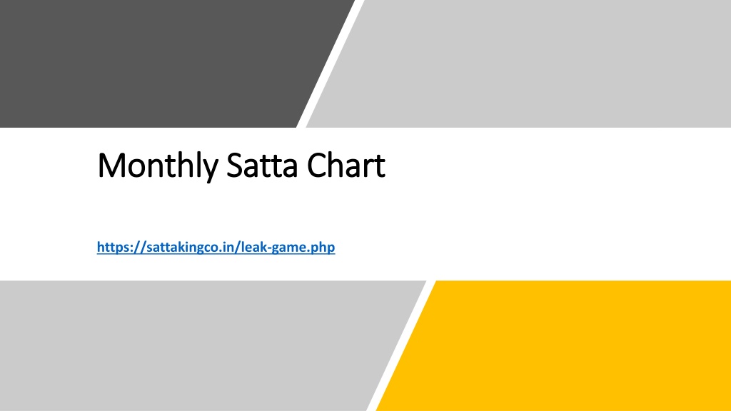 PPT - Monthly Satta Chart PowerPoint Presentation, free download - ID ...