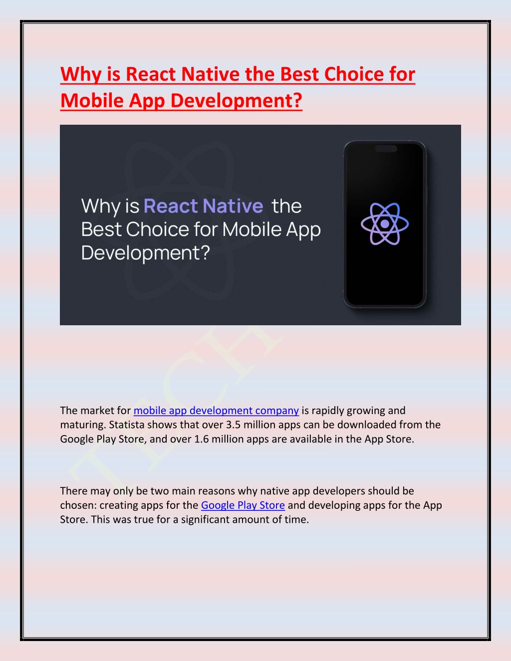 PPT - Why is React Native the Best Choice for Mobile App Development PowerPoint Presentation ...