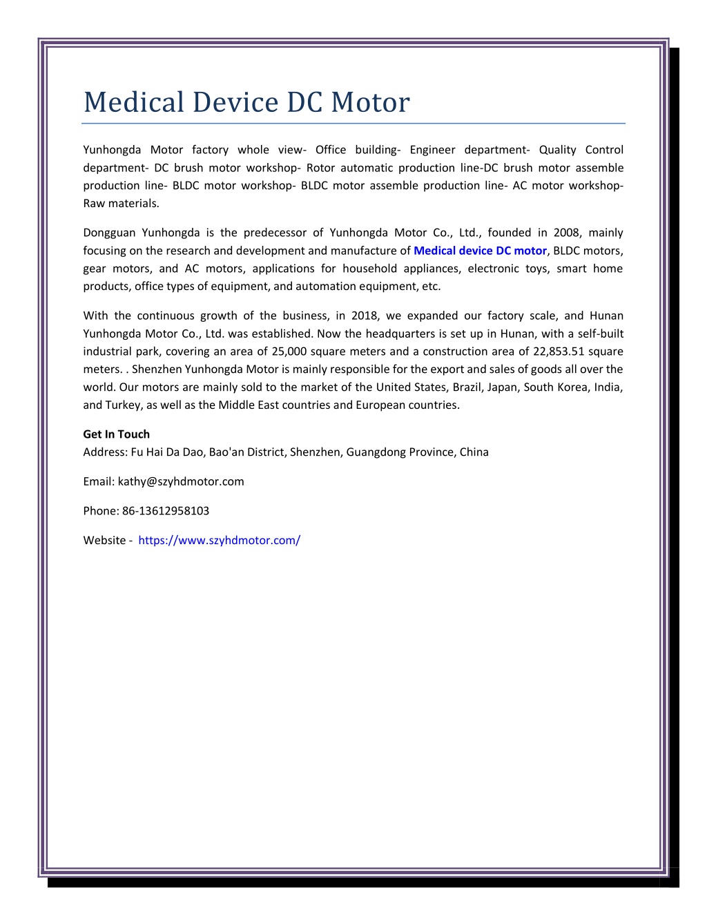 PPT - Medical Device DC Motor PowerPoint Presentation, free download ...
