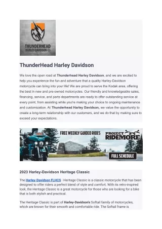 PPT - Harley Davidson Motorcycle Dealer In Kodak, TN | Thunderhead HD ...