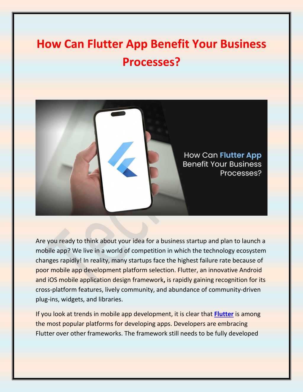 PPT - How Can Flutter App Benefit Your Business Processes PowerPoint ...