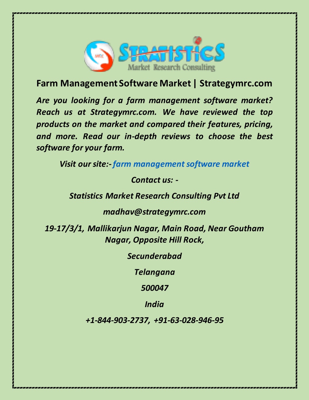 PPT - Farm Management Software Market PowerPoint Presentation, free ...