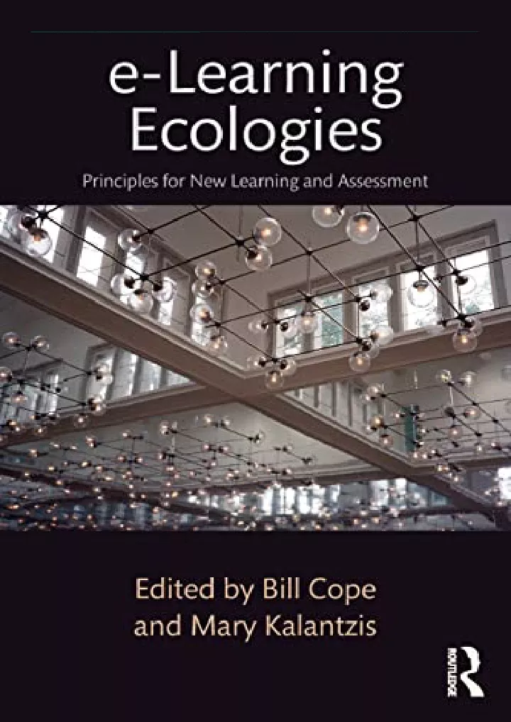 PPT - _PDF_ e-Learning Ecologies: Principles for New Learning and Assessment PowerPoint ...
