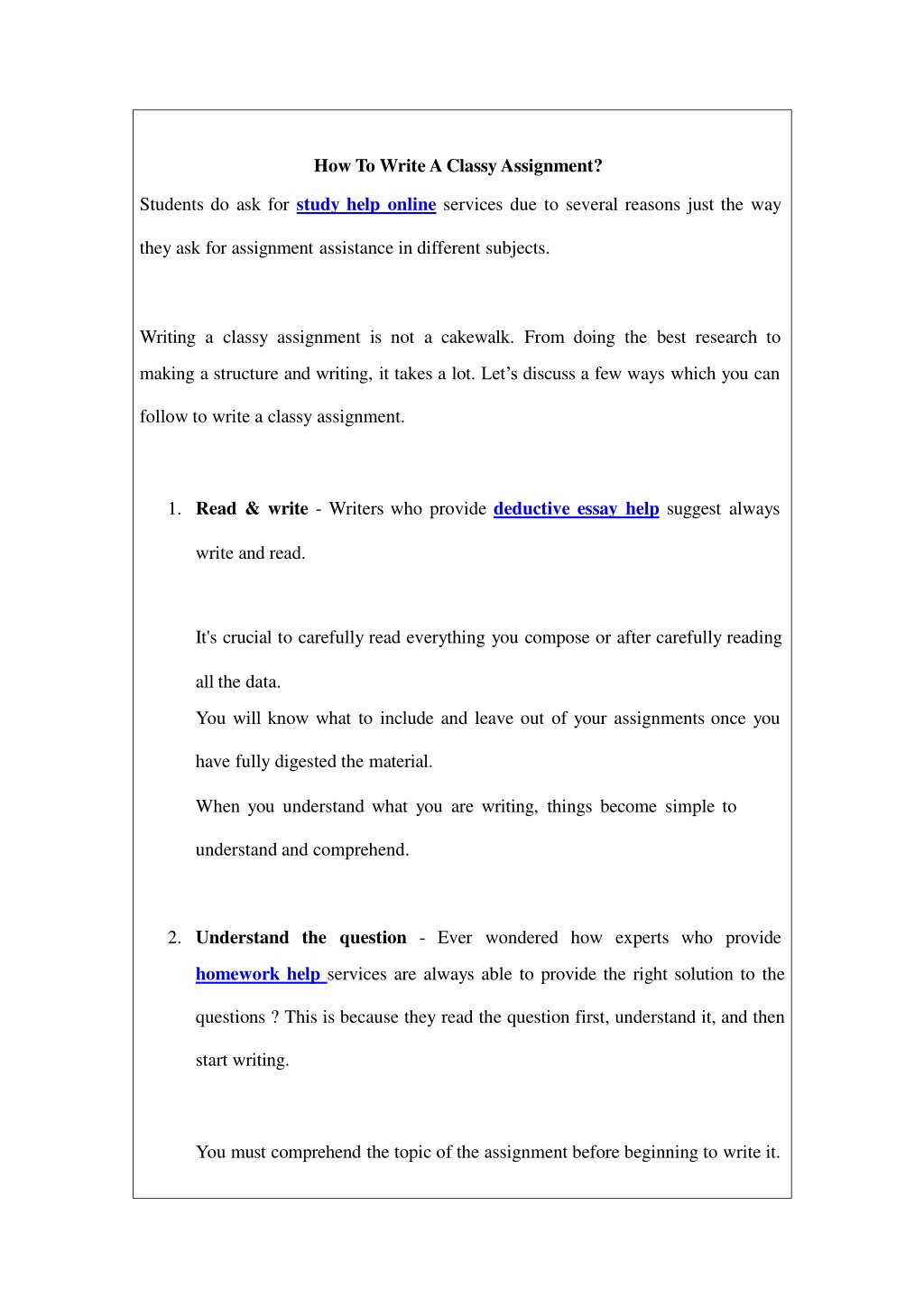 PPT - How To Write A Classy Assignment PowerPoint Presentation, free ...