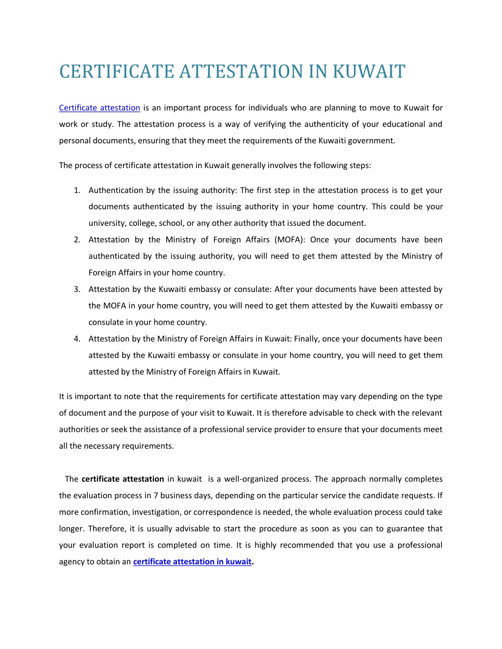 PPT - CERTIFICATE ATTESTATION IN KUWAIT PowerPoint Presentation, free ...