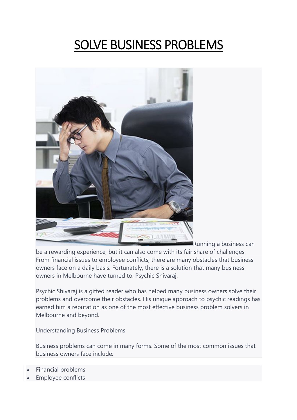 PPT - SOLVE BUSINESS PROBLEMS PowerPoint Presentation, free download ...