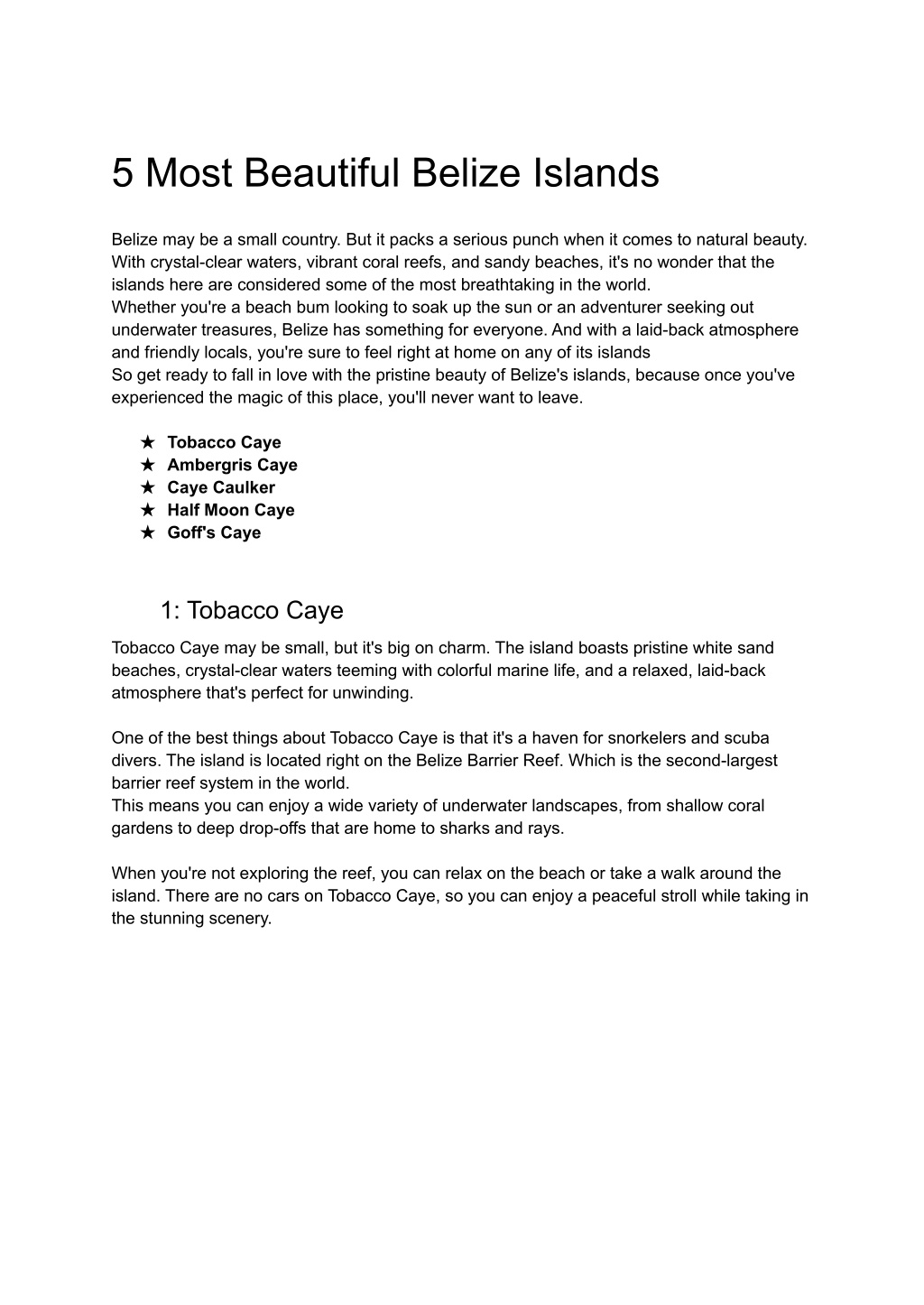 PPT - 5 Most Beautiful Belize Islands PowerPoint Presentation, free ...