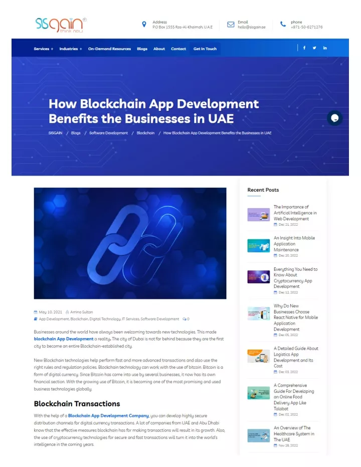 PPT - how blockchain app development benefits the businesses in uae ...