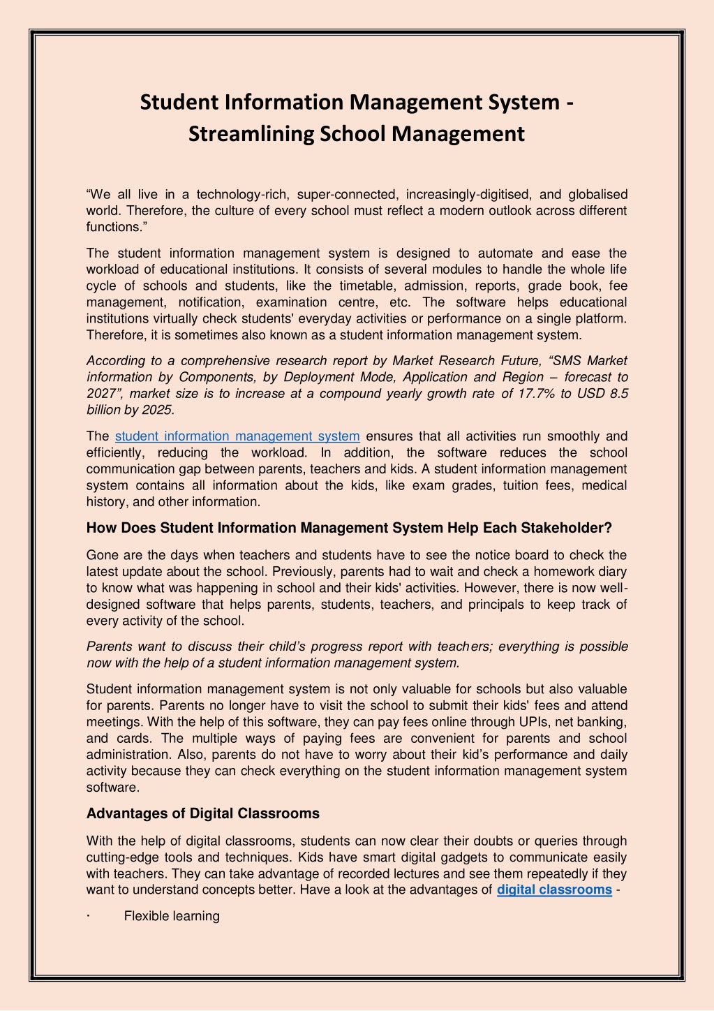 PPT - Student Information Management System - Streamlining School ...