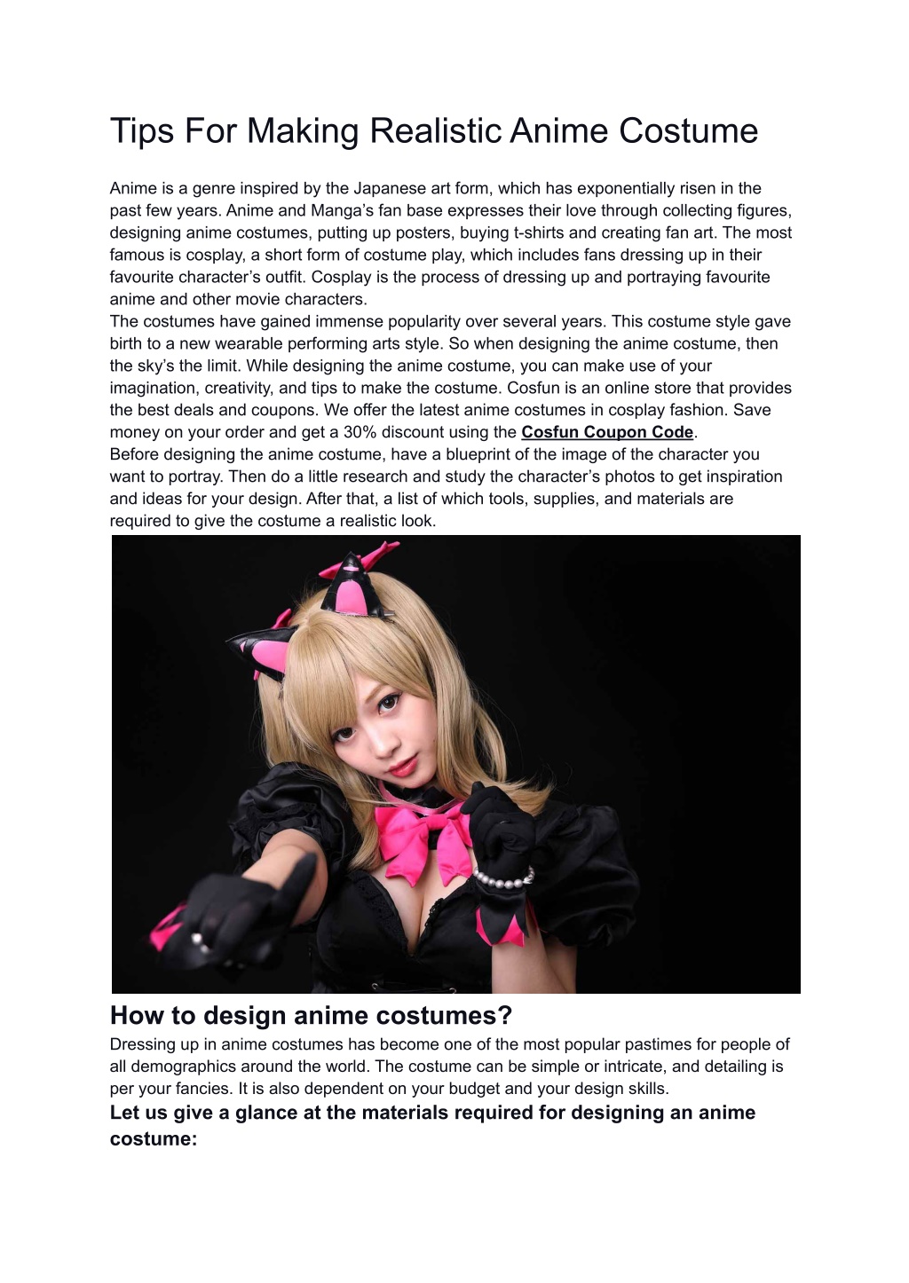 PPT - Tips For Making Realistic Anime Costume PowerPoint Presentation ...