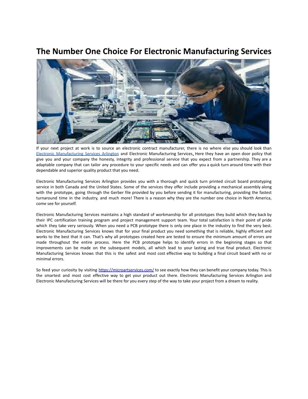 PPT - The Number One Choice For Electronic Manufacturing Services ...