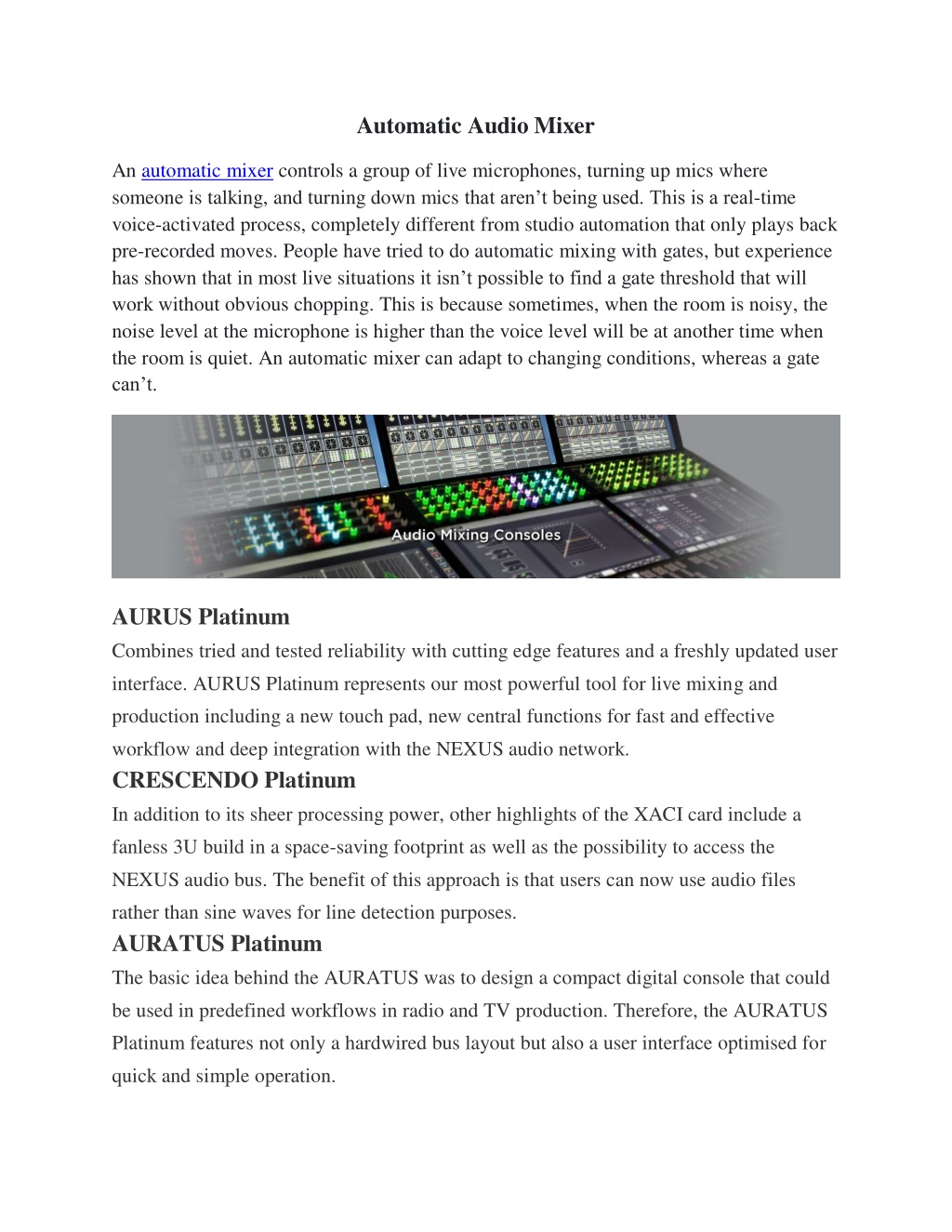 PPT - Automatic Audio Mixer PowerPoint Presentation, free download - ID ...