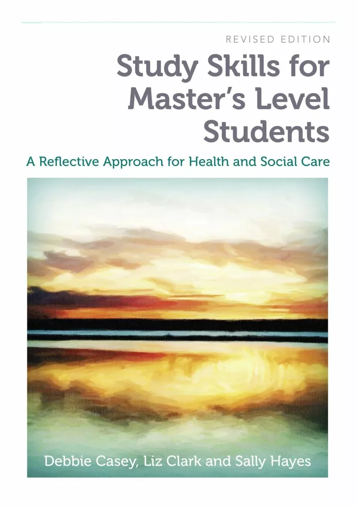 PPT - PDF/BOOK Study Skills for Master's Level Students, revised ...