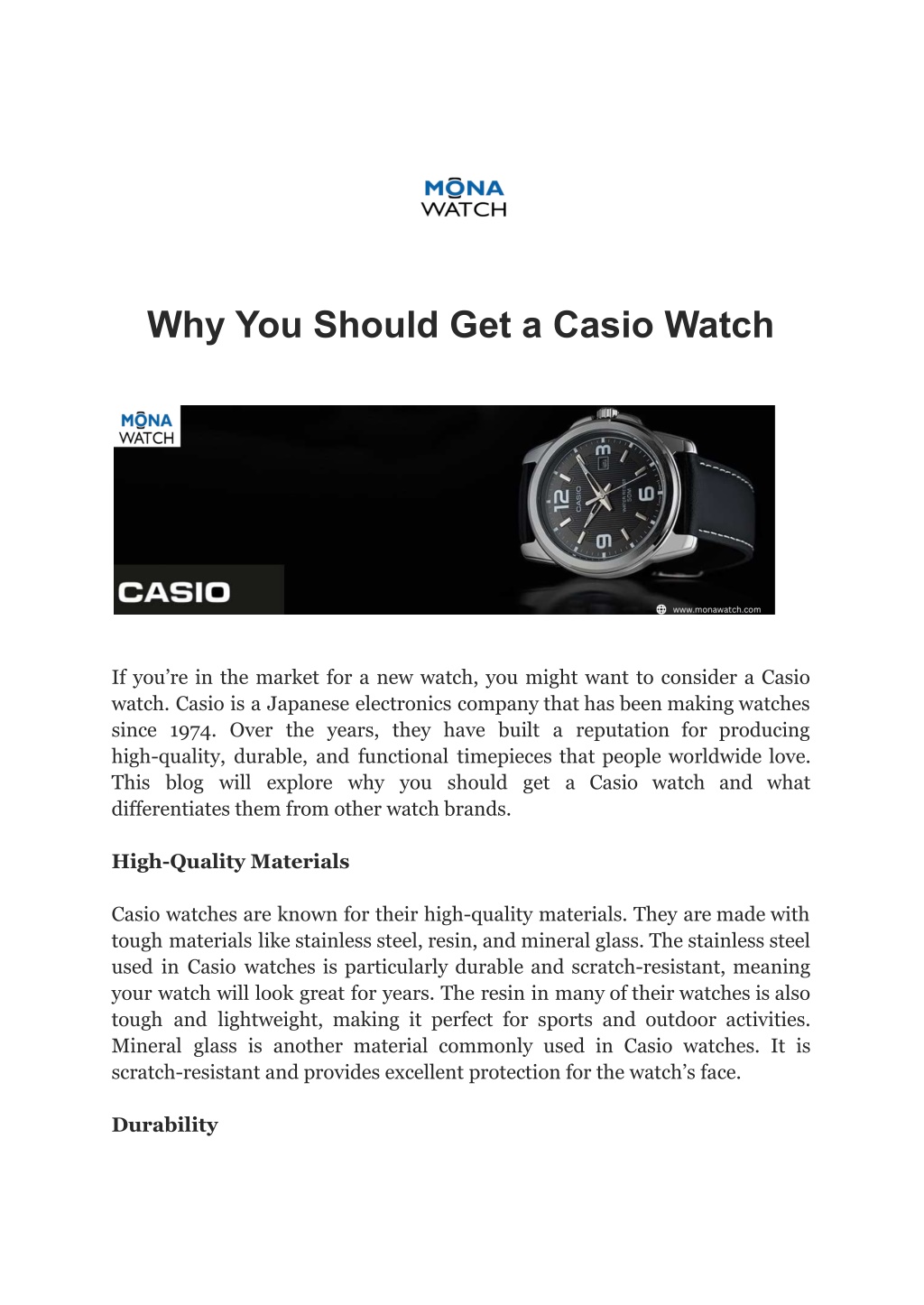 PPT - Why You Should Get a Casio Watch PowerPoint Presentation, free ...