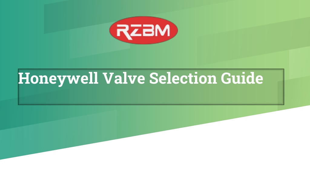 PPT - Honeywell Valve Selection Guide PowerPoint Presentation, free ...