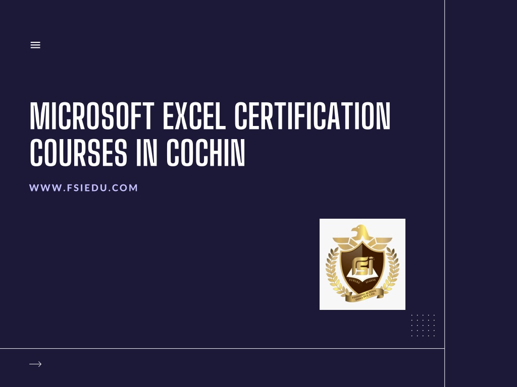 PPT - Microsoft Excel Certification Courses in Cochin PowerPoint ...