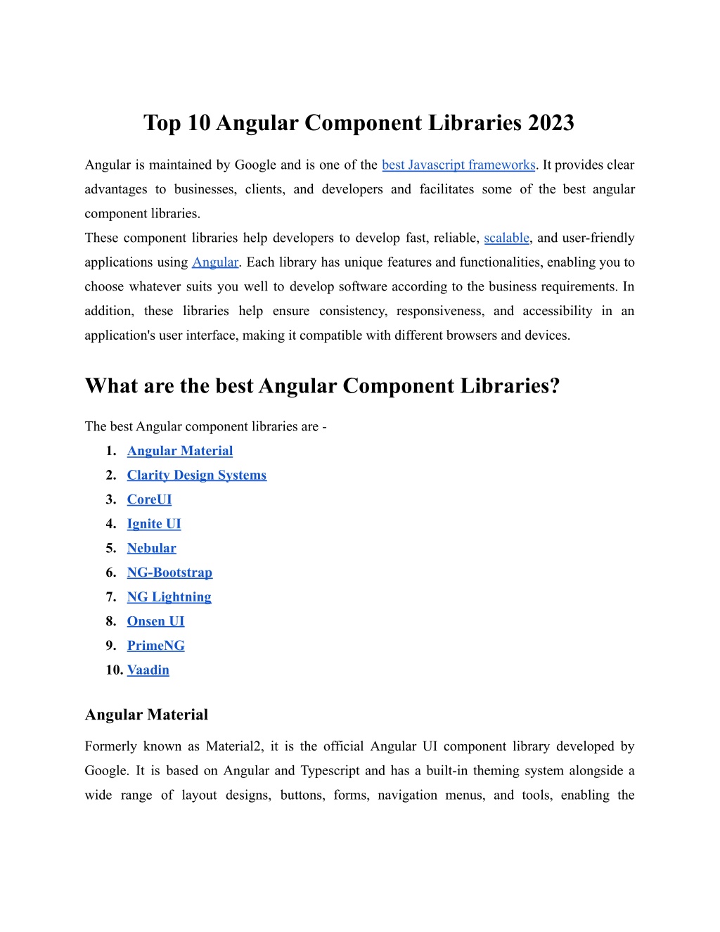 PPT - Top 10 Angular Component Libraries 2023 PowerPoint Presentation, free download - ID:12038292