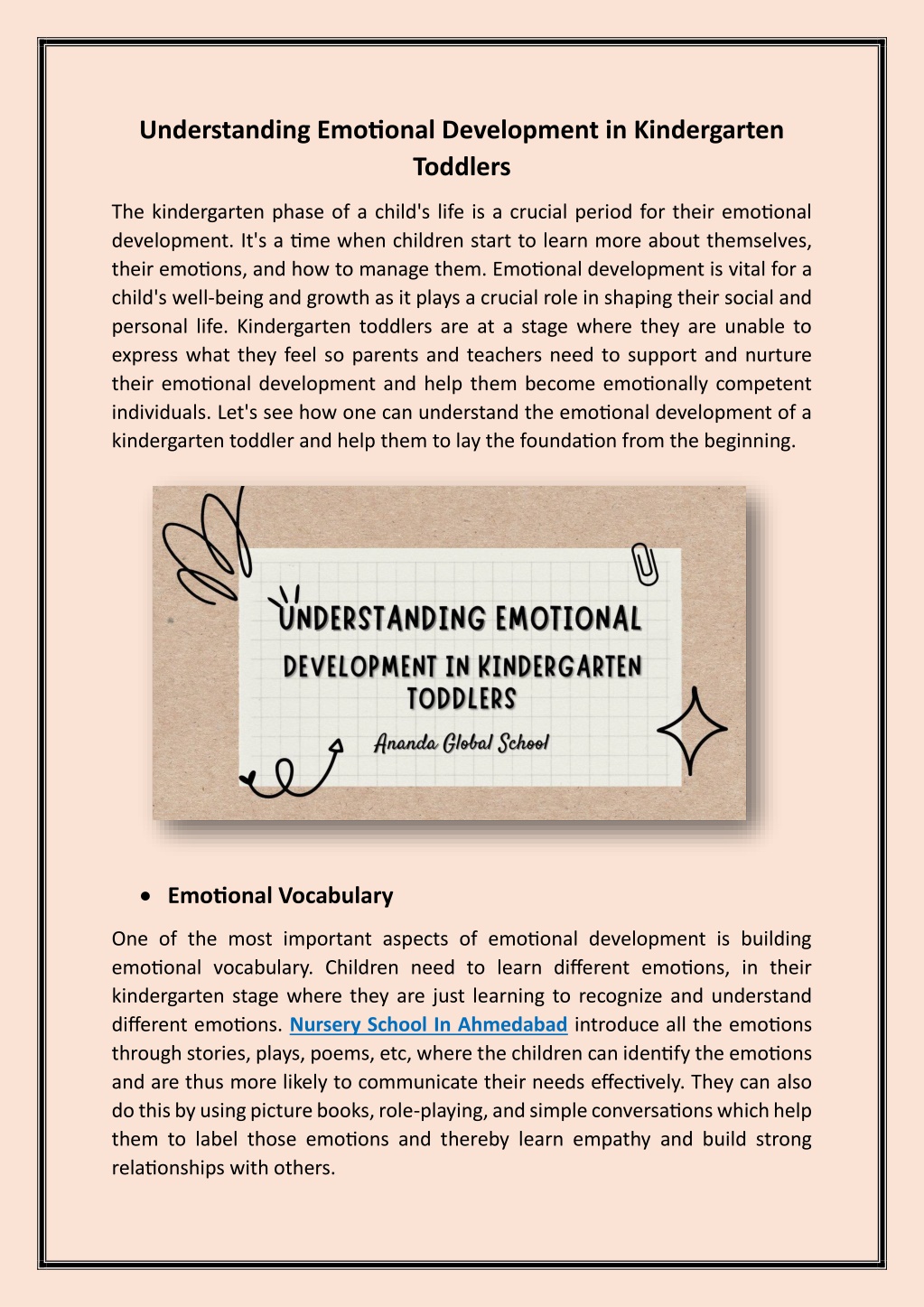 PPT - Understanding Emotional Development in Kindergarten Toddlers ...