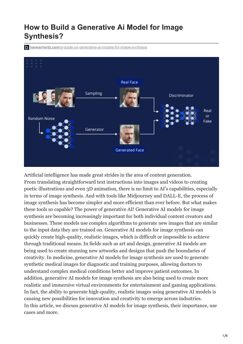 PPT - leewayhertz.com-How to Build a Generative Ai Model for Image Synthesis PowerPoint ...