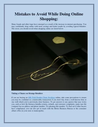 PPT - Mistakes to Avoid While Doing Online Shopping PowerPoint ...