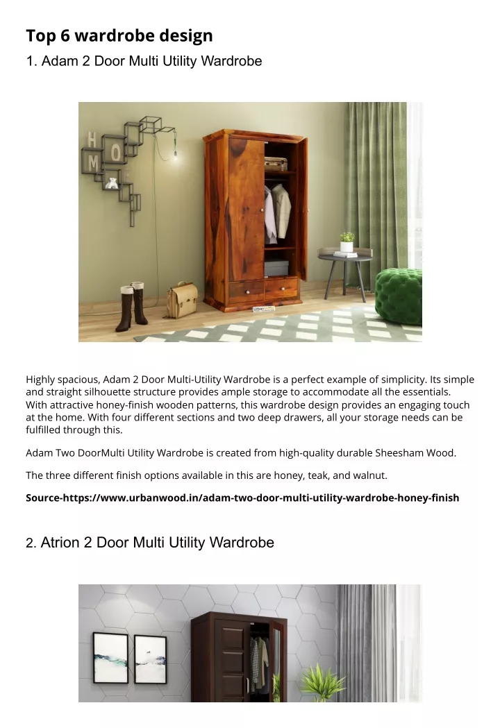 PPT - Top 6 wardrobe design at Urbanwood PowerPoint Presentation, free download - ID:12041247