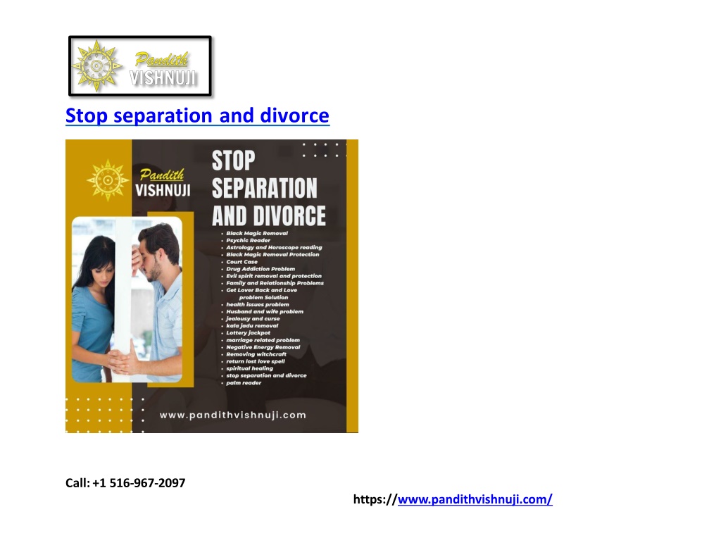PPT - Stop separation and divorce - pandithvishnuji PowerPoint ...
