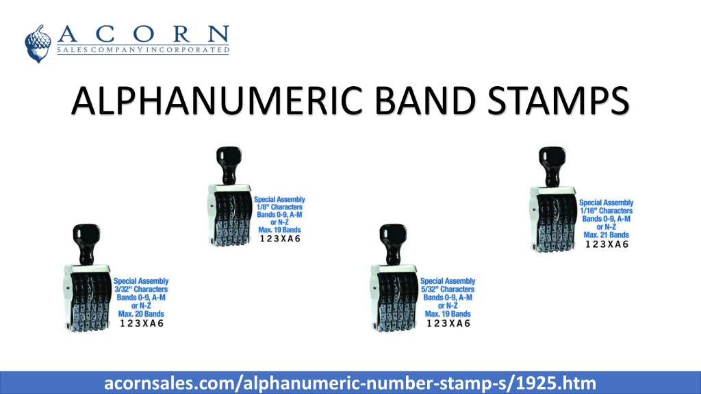 PPT - ALPHANUMERIC BAND STAMPS PowerPoint Presentation, free download ...