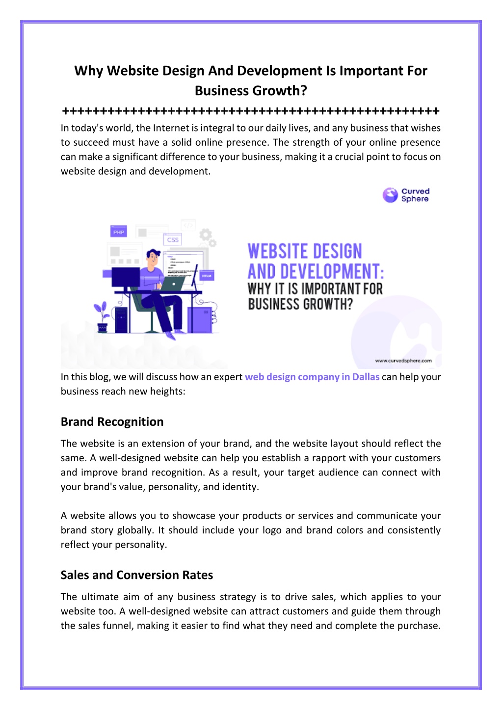 PPT - Why Website Design And Development Is Important For Business ...