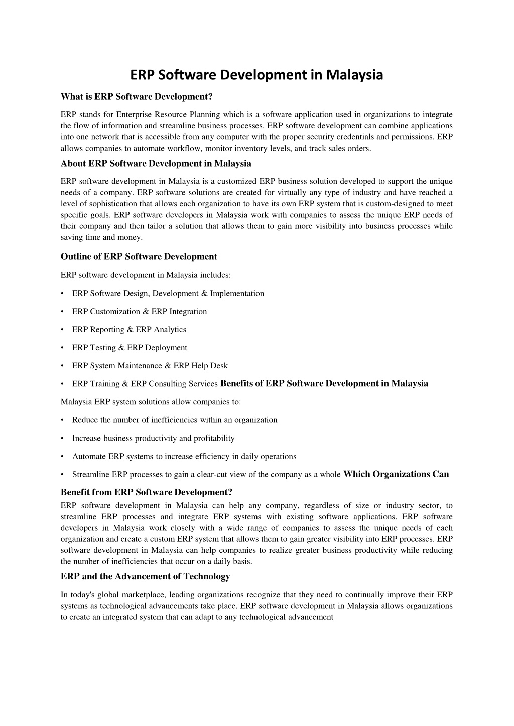 PPT - ERP-Software-Development-in-Malaysia PowerPoint Presentation ...