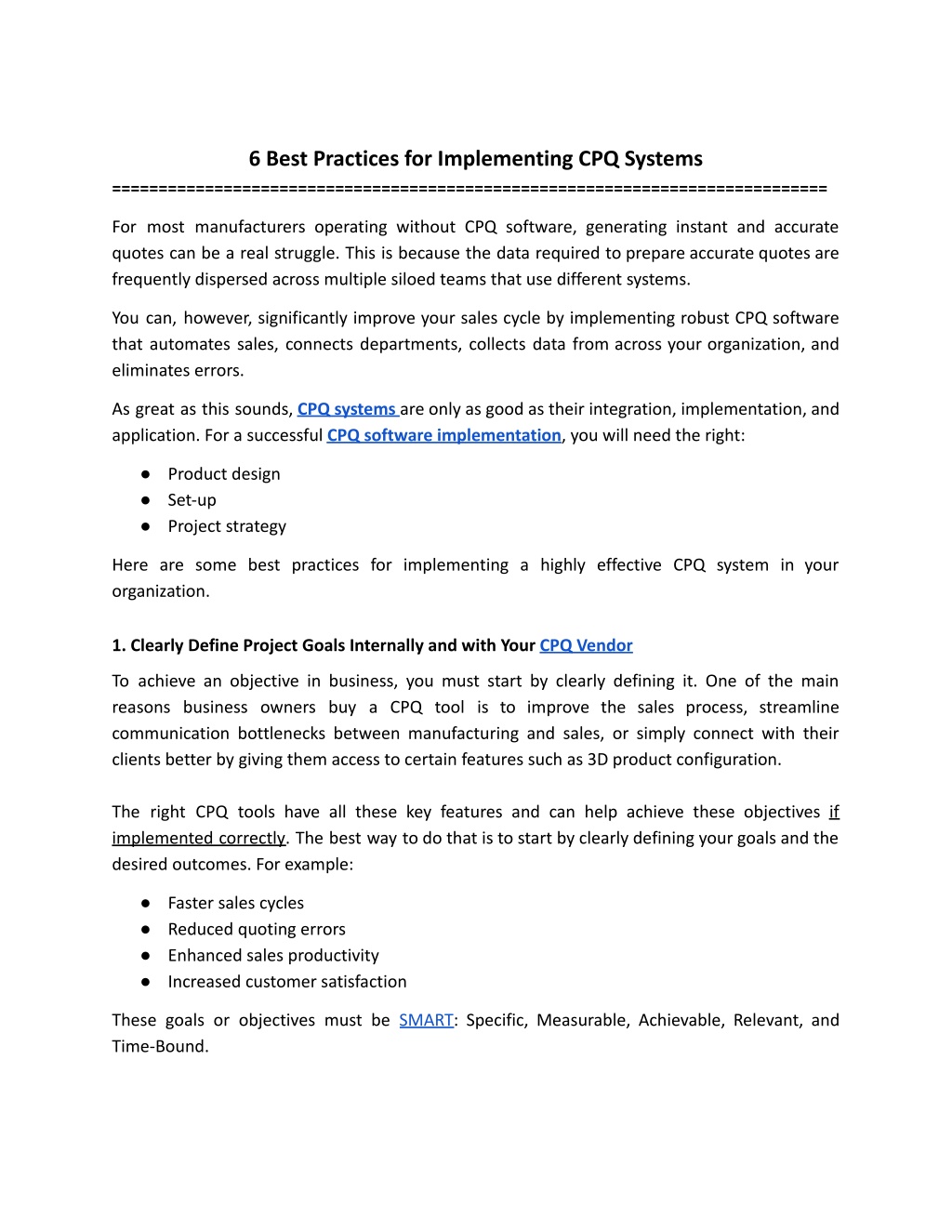 PPT - 6 Best Practices for Implementing CPQ Systems PowerPoint ...