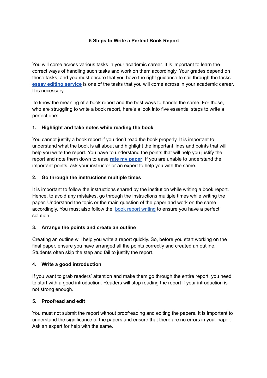 PPT - 5 Steps to Write a Perfect Book Report PowerPoint Presentation ...
