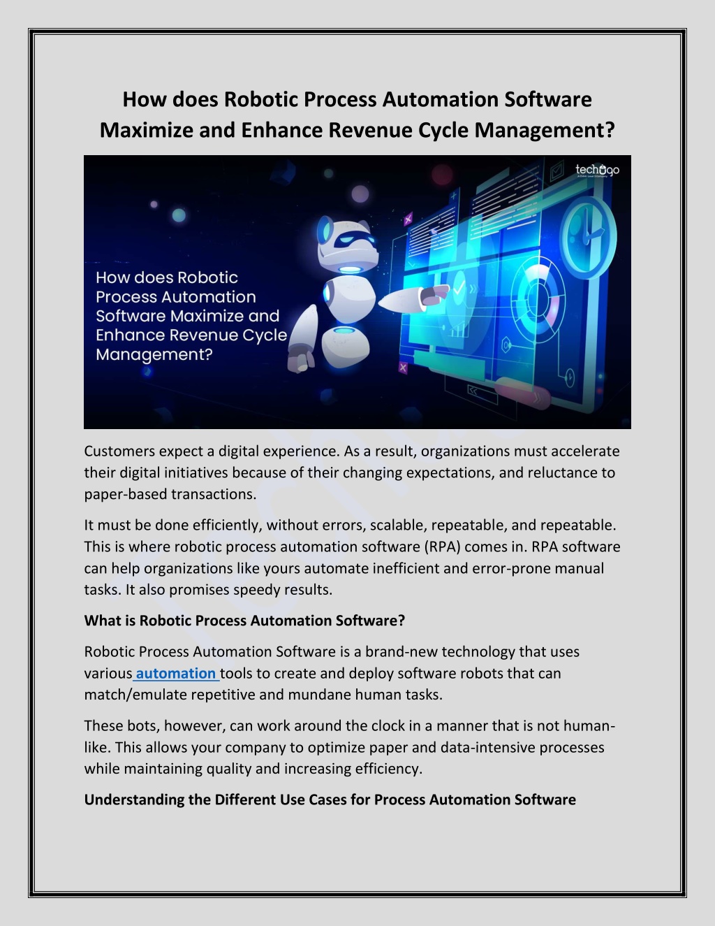 PPT - How does Robotic Process Automation Software Maximize and Enhance ...