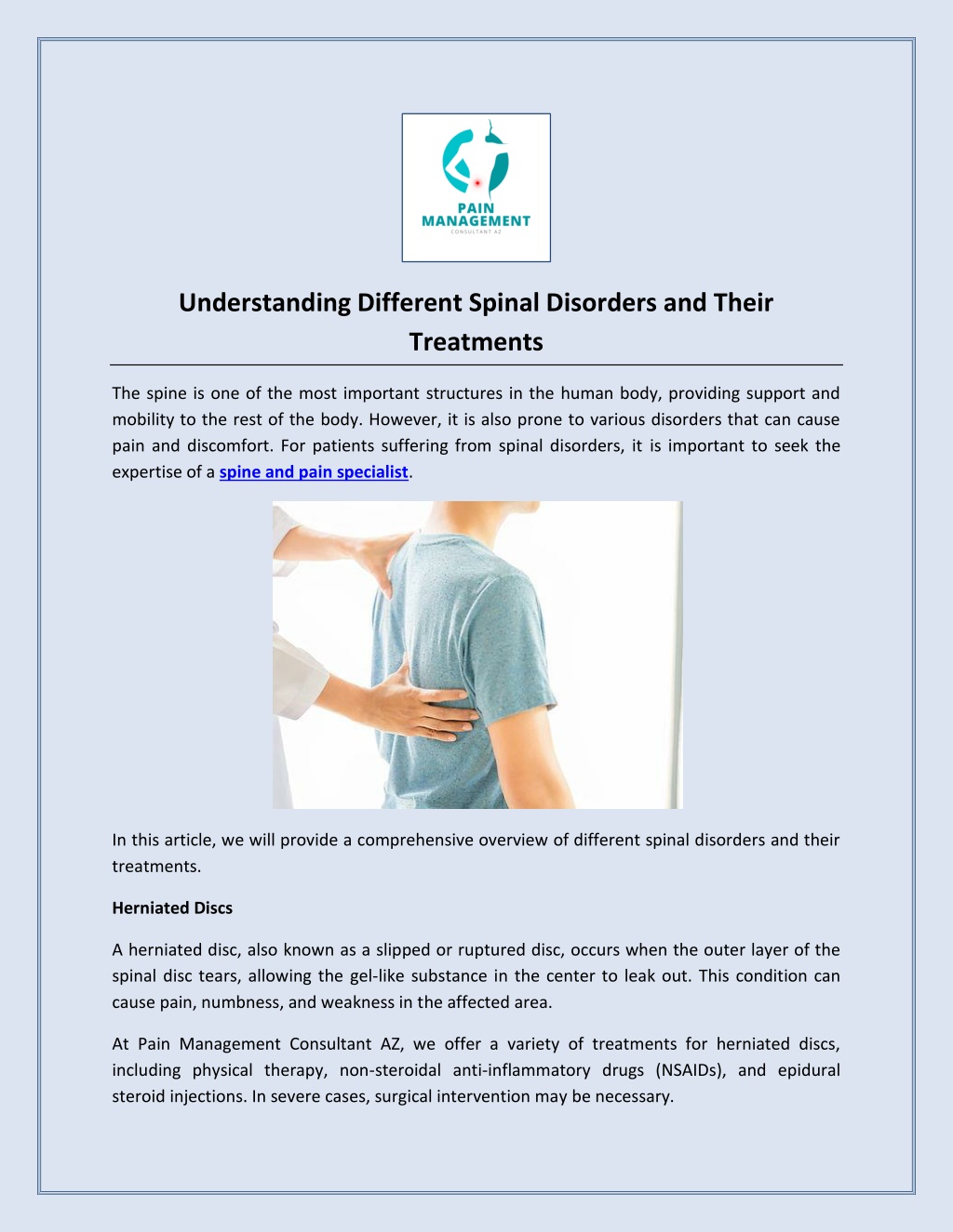 PPT - Understanding Different Spinal Disorders and Their Treatments ...