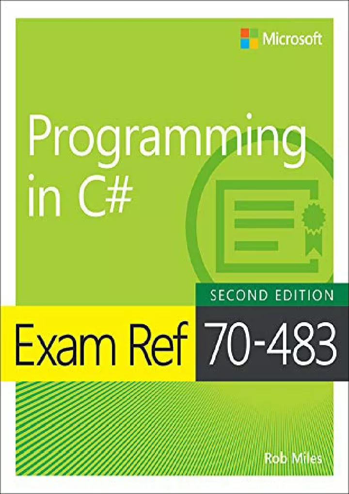 PPT - PDF/READ Exam Ref 70-483 Programming in C# PowerPoint ... PPT - PDF/READ Exam Ref 70-483 Programming in C# PowerPoint ...